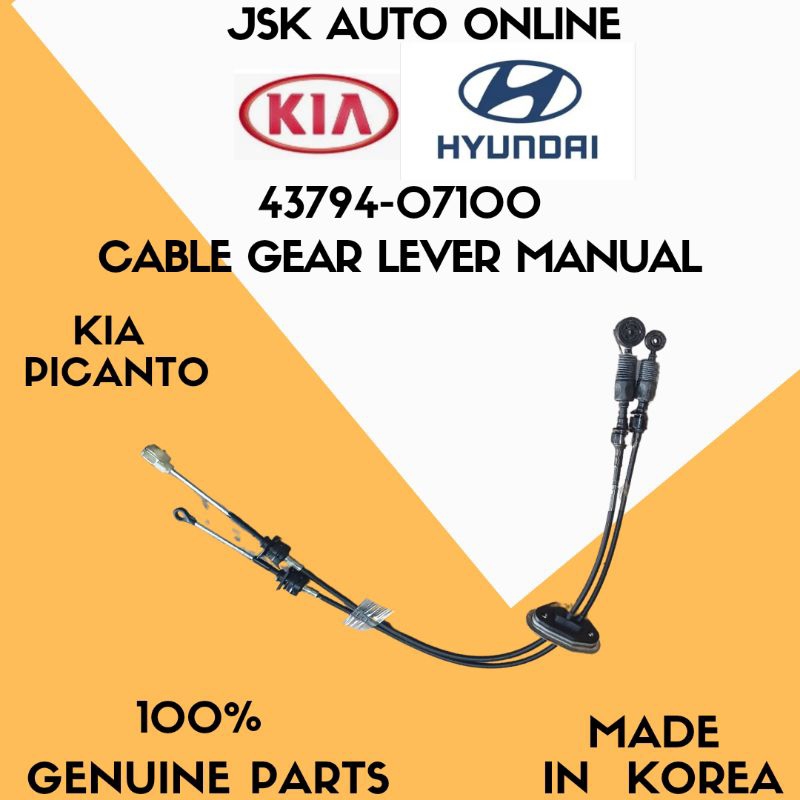 43794-07100 CABLE GEAR LEVER MANUAL KIA PICANTO 100% NEW GENUINE PARTS ...