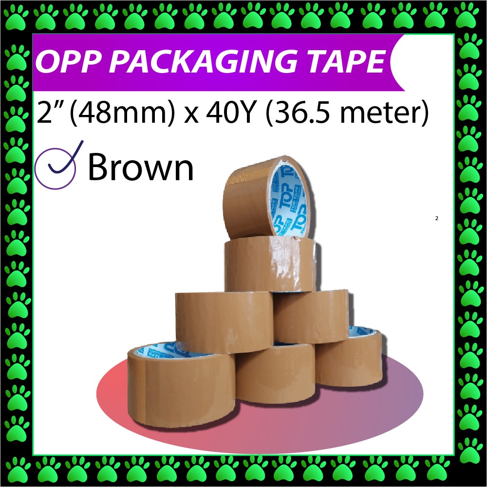 𝗦𝗧𝗥𝗢𝗡𝗚 𝗩𝗜𝗦𝗖𝗢𝗦𝗜𝗧𝗬 》 OPP TAPE Brown 48MM X 40Y / Selefon Tape / Packing ...