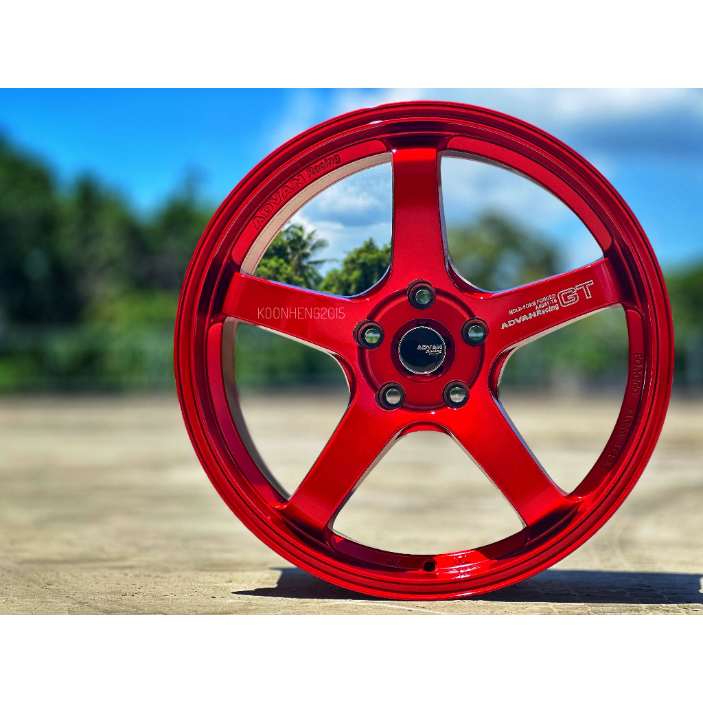 New Car Sport Rim Flow Forming 8.6KG - ADVAN RACING GT WHEELS 18x8.5J 5x113 ET40 CANDY RED ...