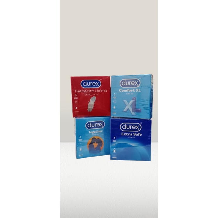 Durex Condom / Kondom 3pcs Ribbed / Extra Safe / Invisible / CloseFit ...