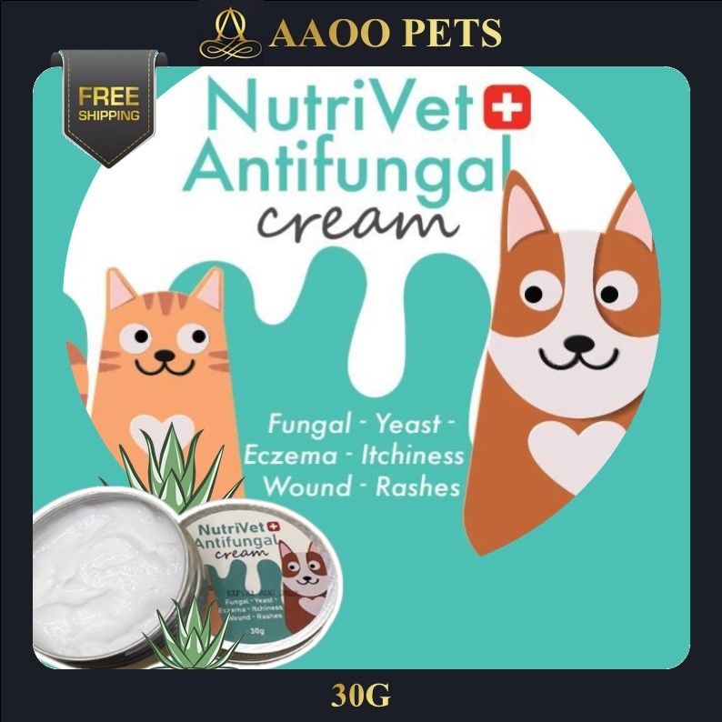NutriVet Anti-Fungal Cream 30g for Cats & Dogs (Luka Fungus Bacteria ...