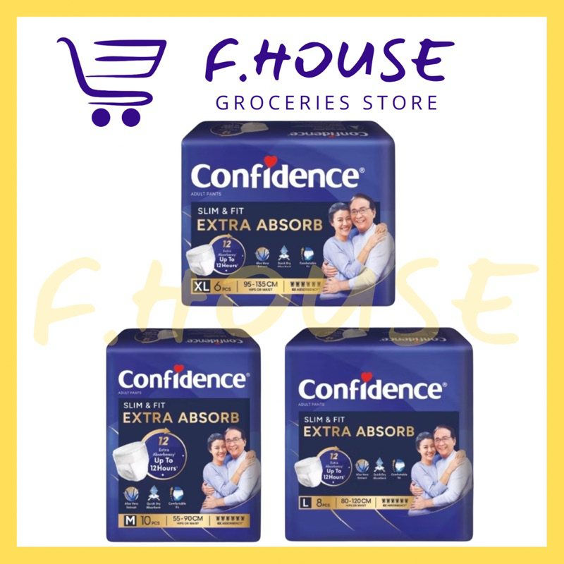 CONFIDENCE Extra Absorb Pants Adult Diaper M10/ L8/ XL6 (1 Pack ...