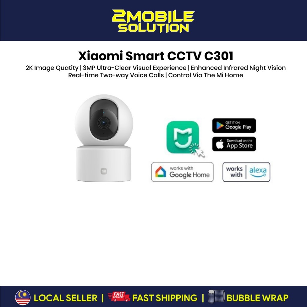 Xiaomi Smart Camera C301 2K+3MP/night vision/360° horizontal view/human ...