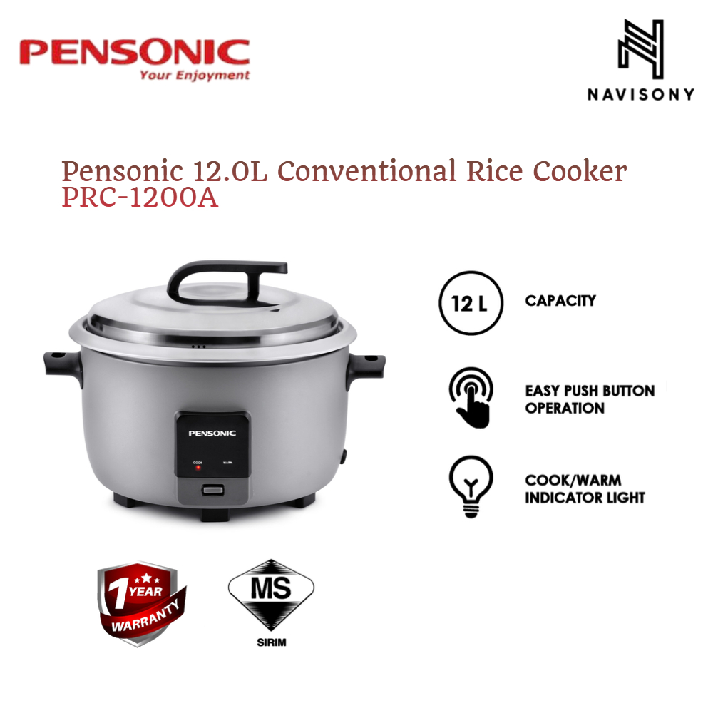 Pensonic 12L Conventional Rice Cooker PRC-1200A | Shopee Malaysia
