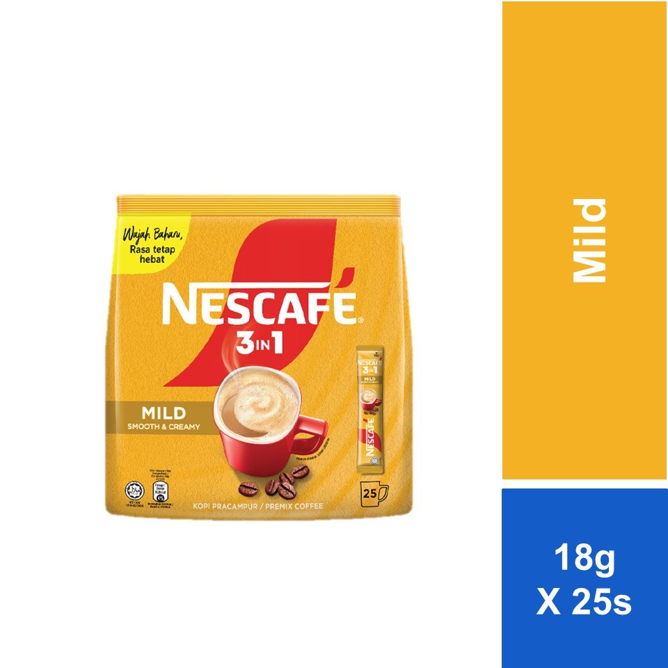 NESCAFE 3in1 Mild 18g x 25s (Halal) | Shopee Malaysia