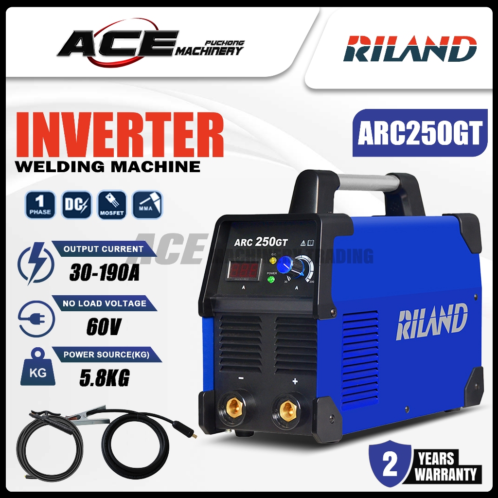 RIland ARC250GT Welding Machine 2 Year Warranty 30-200A Heavy Duty ARC ...