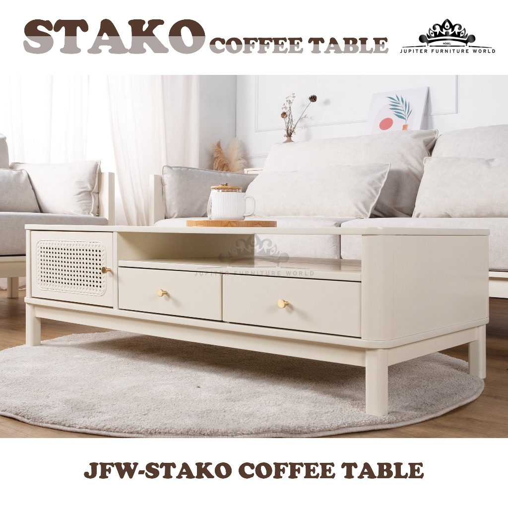 [ JFW-STAKO COFFEE TABLE ]- RATTEN COFFEE TABLE / MEJA KOPI/ JAPANDI ...