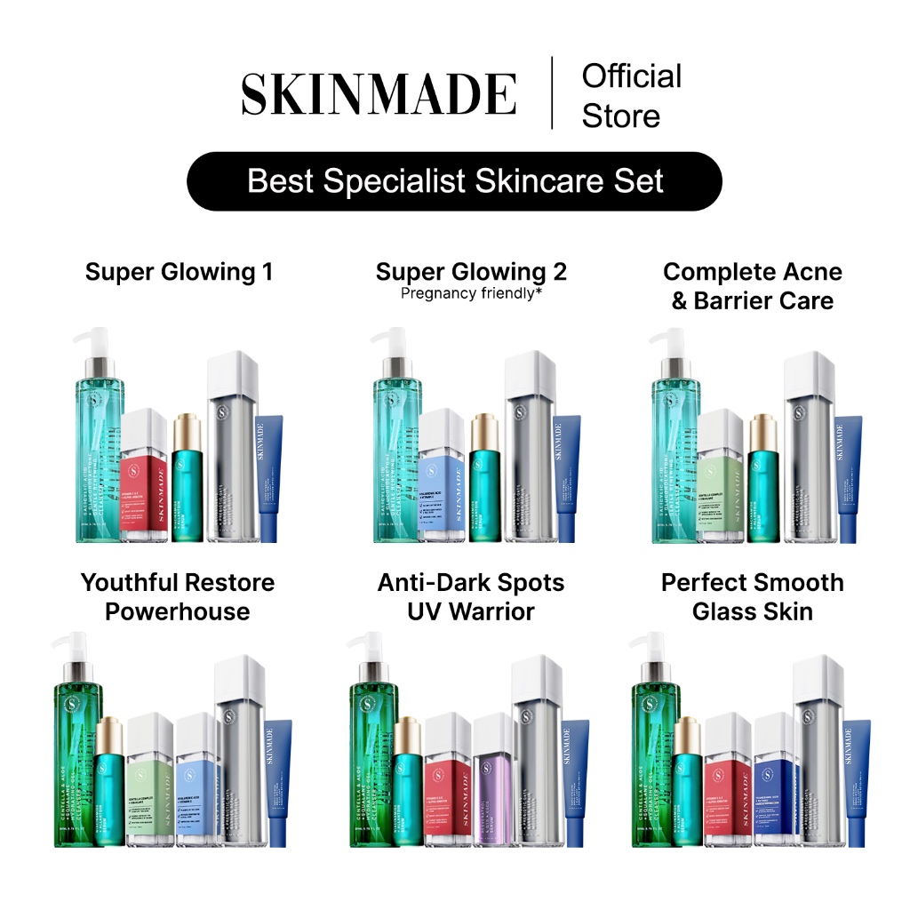 SKINMADE Combo Set - Sunscreen SPF50 + Face Serum + Moisturiser ...