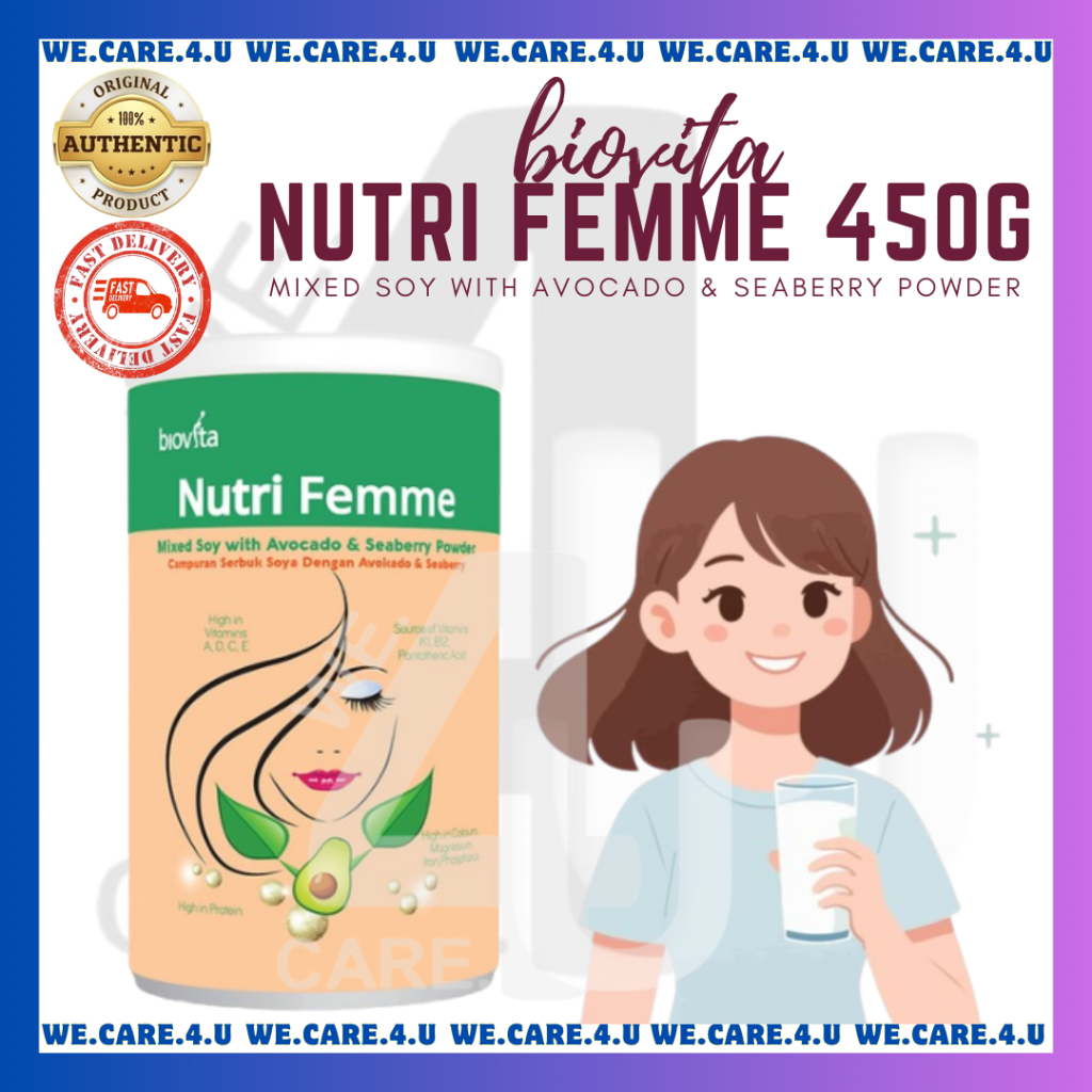 BIOVITA NUTRI FEMME 450G [ MIXED SOY WITH AVOCADO & SEABERRY POWDER ...