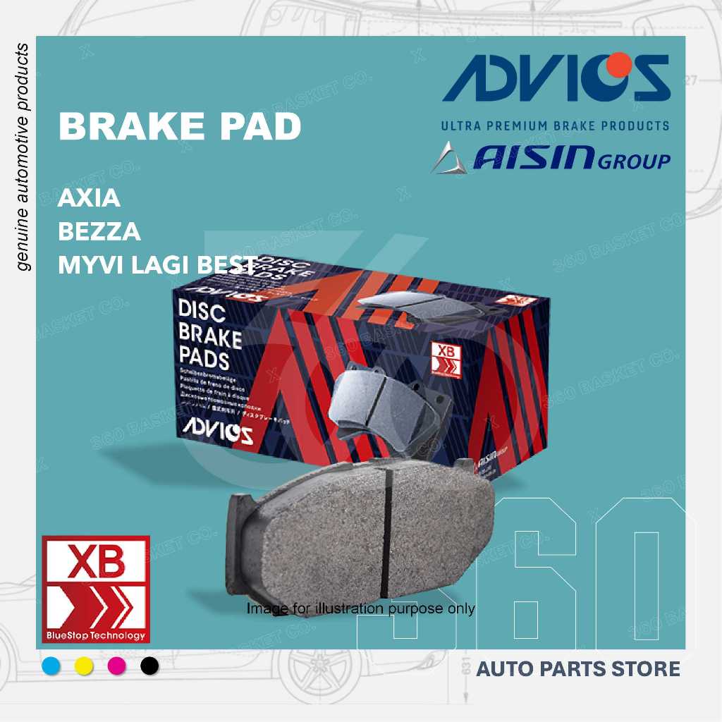 ADVICS ORIGINAL PERODUA BRAKE PAD AXIA BEZZA MYVI LAGI BEST (BREK PAD ...