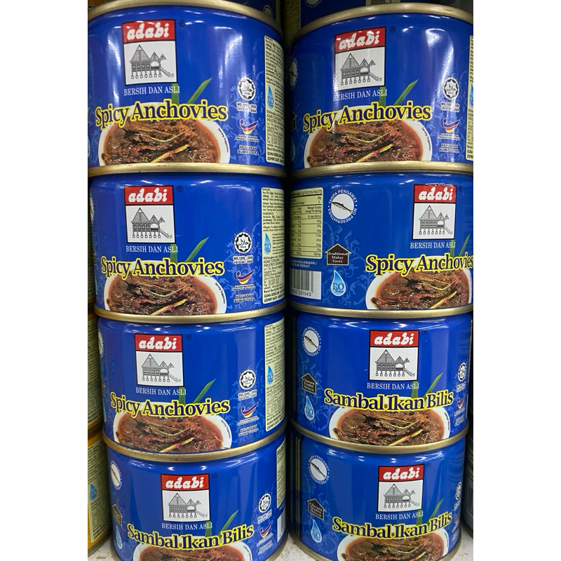 ADABI SAMBAL IKAN BILIS TIN SPICY ANCHOVIES | Shopee Malaysia