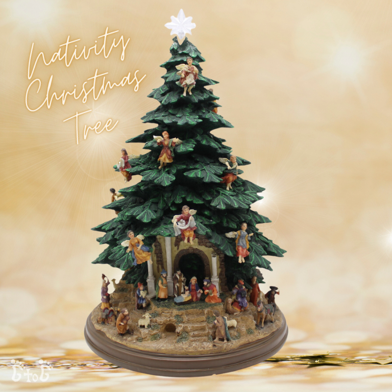 {READY STOCK MALAYSIA} Polyresin Christmas Tree/Nativity Scene | Shopee ...