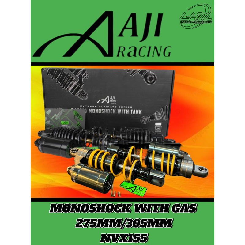 NVX v1 & v2 / AEROX 155 AJI RACING MONOSHOCK / ABSORBER WITH GAS TANK ...
