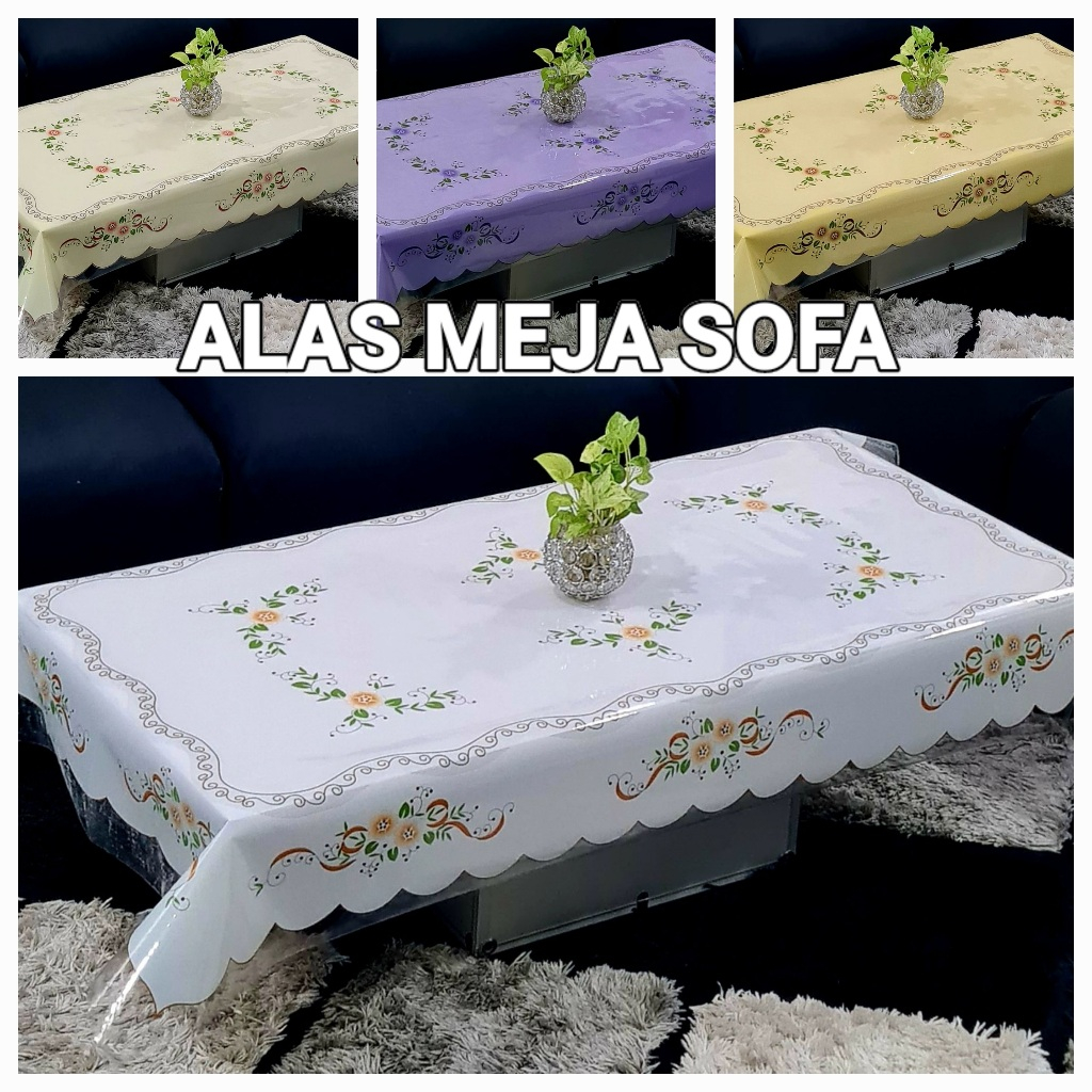 Alas Meja Sofa Plastik Transparent Tebal Printed 0.5mm READY STOCK ...