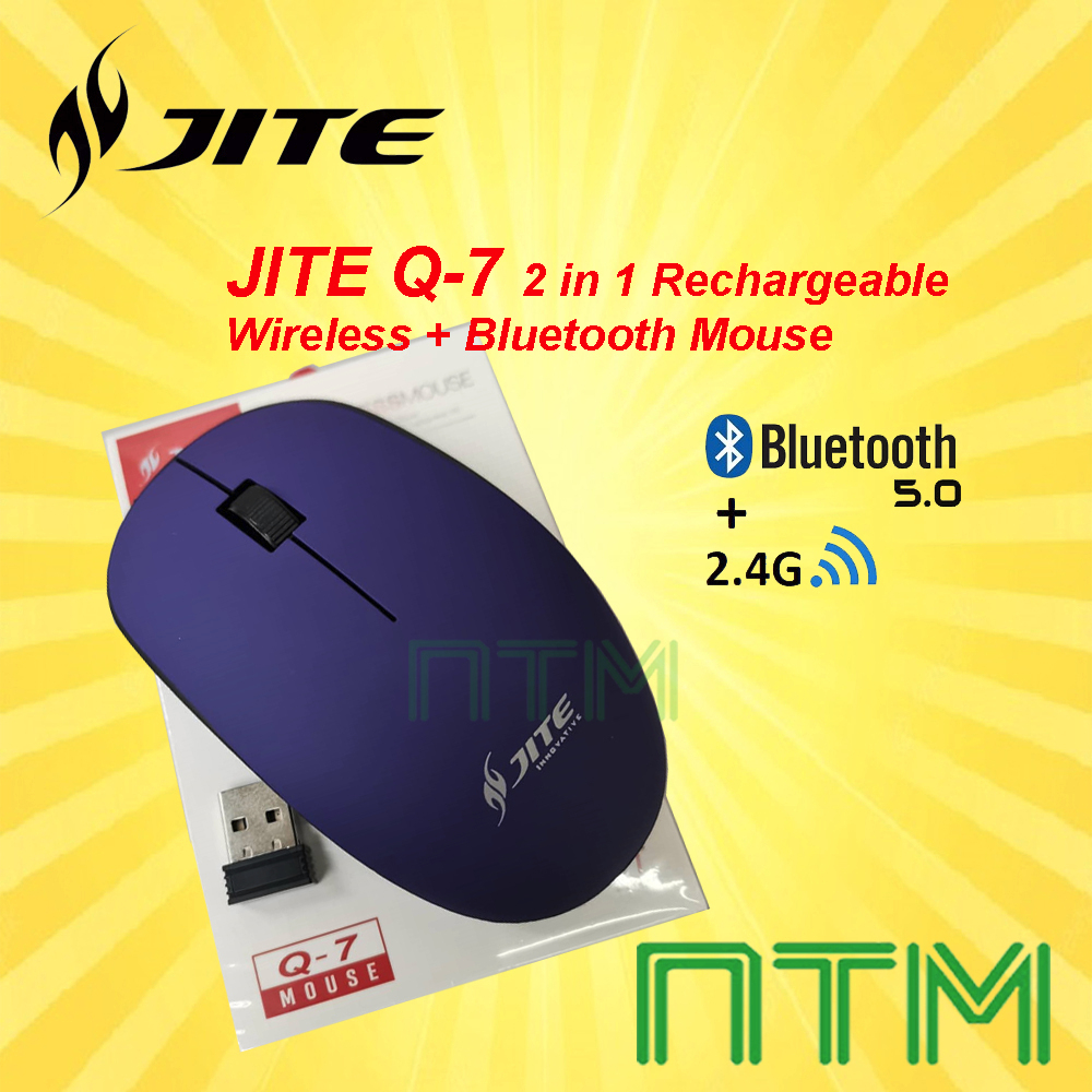 JITE Q-7 2 in 1 Wireless Bluetooth Dual Mode Wireless USB + Bluetooth ...