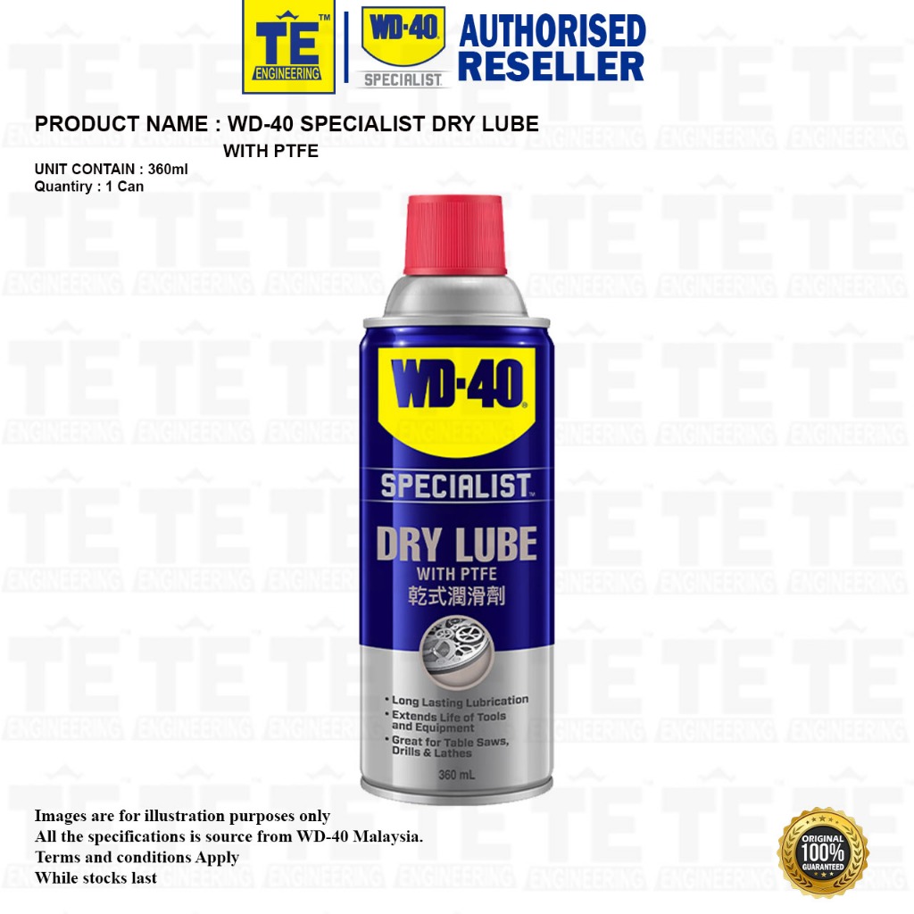 WD-40 Specialist High Performance Dry Lube PTFE 360ml | Shopee Malaysia