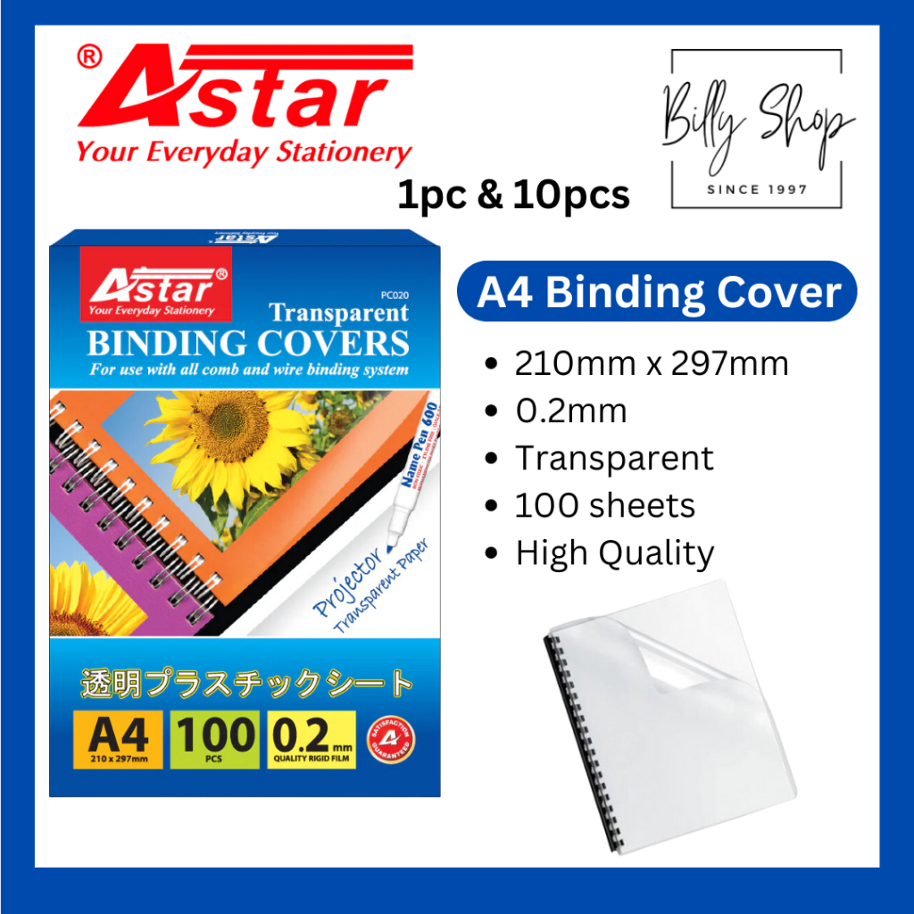 Astar A4 PVC Cover/Transparent Binding Cover/ Rigid Sheet ...