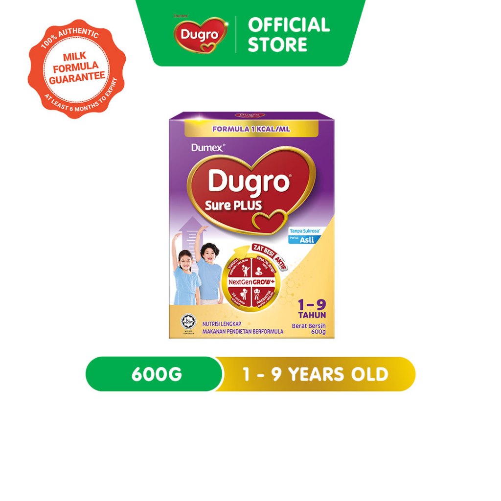 Dumex Dugro Sure Plus Tailored Nutrition Milk Formula 1-9 years (600g ...