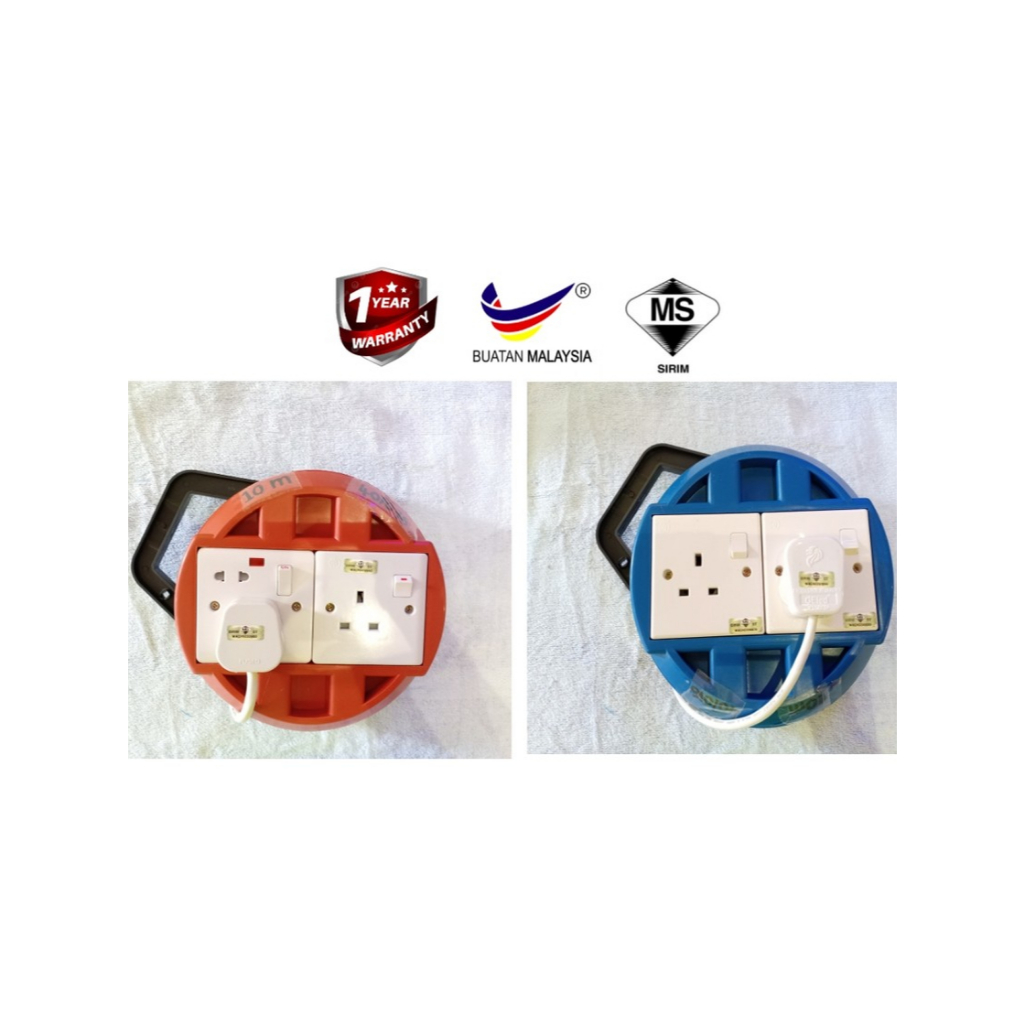 (1g single/ 2g double) Extension Roller Box Sirim 5m/7m/10m wire 40 ...