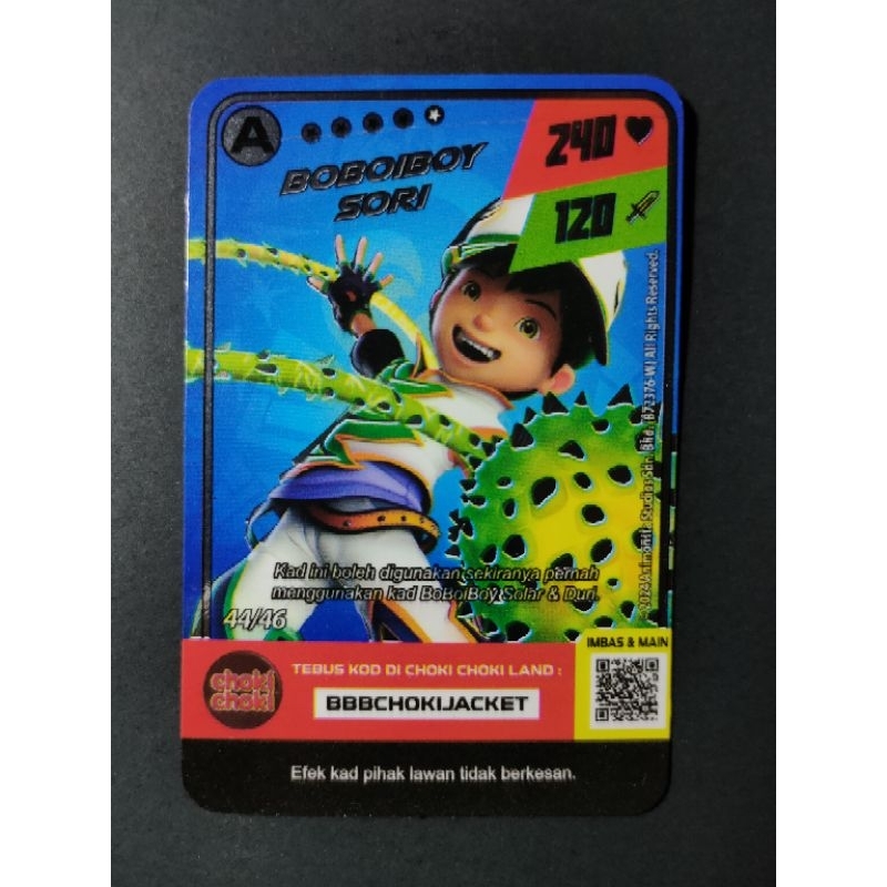 KAD CHOKI2 BOBOIBOY SORI A | Shopee Malaysia