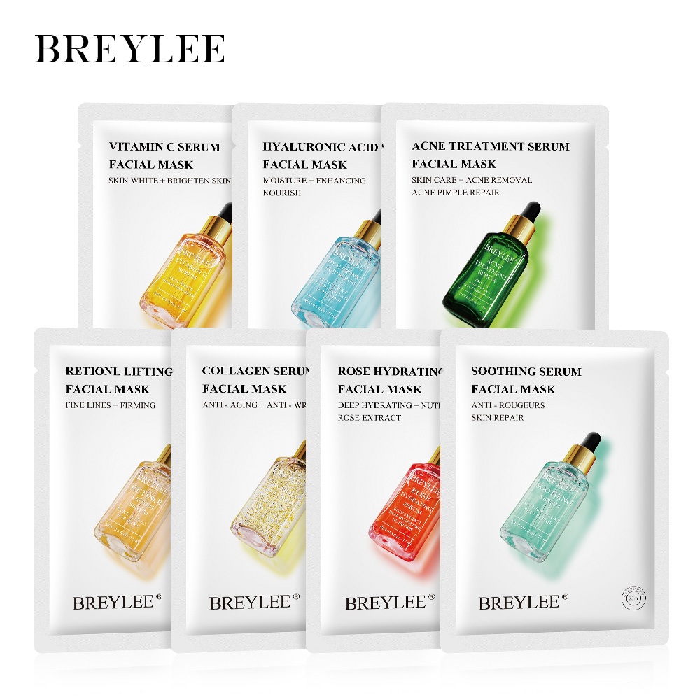 BREYLEE Serum Sheet Mask Face Skincare Moisturizer Wrinkles Firming ...