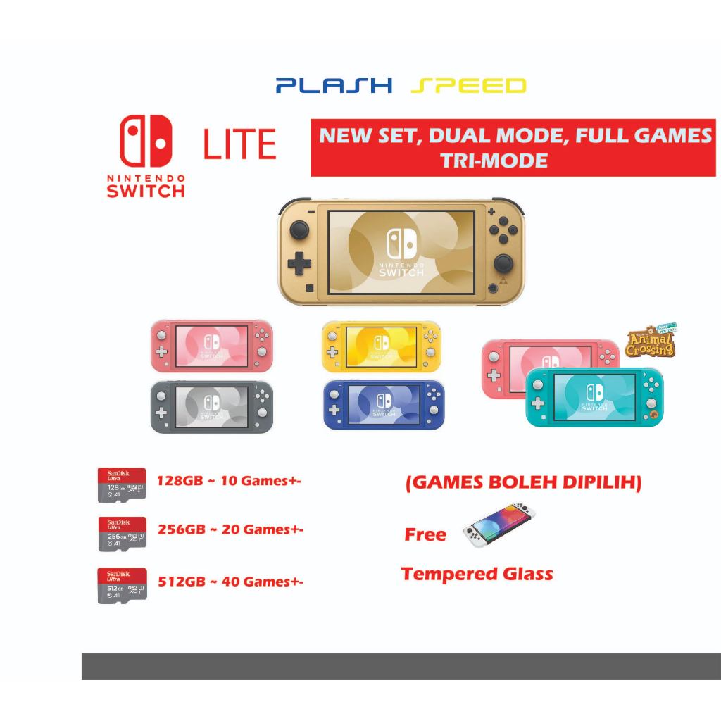 (BRAND NEW) Nintendo Switch Lite Dual Mode / Tri Mode Full Games ...