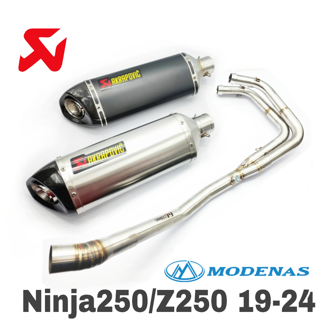 Big Akrapovic Exhaust Modenas Z250 Ninja250 18-24 Full System Tabung ...