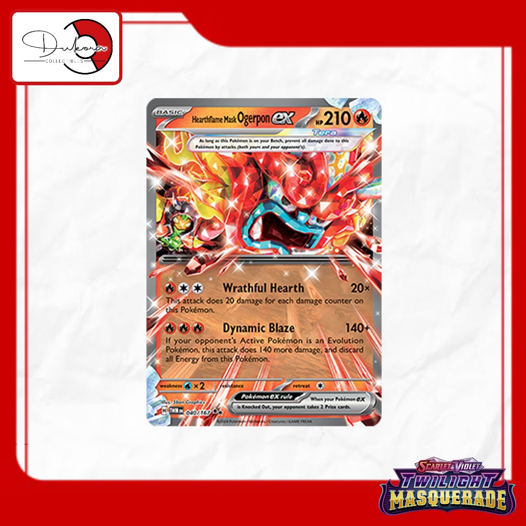 Hearthflame Mask Ogerpon EX - 040/167 - Ultra Rare [Pokémon TCG ...