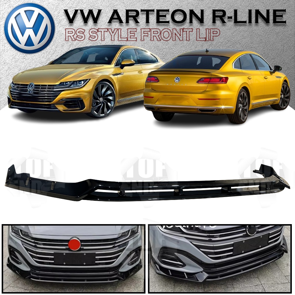 VOLKSWAGEN ARTEON R-LINE 2021 RS STYLE FRONT LIP FRONT BUMPER V-LIP 3 ...
