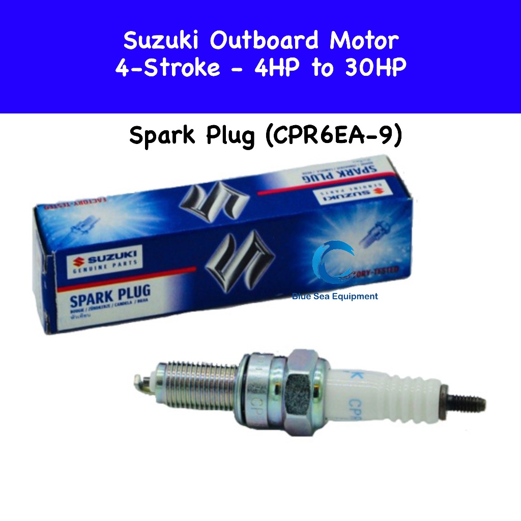 Original Suzuki 09482-00L04 Spark Plug CPR6EA-9 for Suzuki Outboard DF4 ...