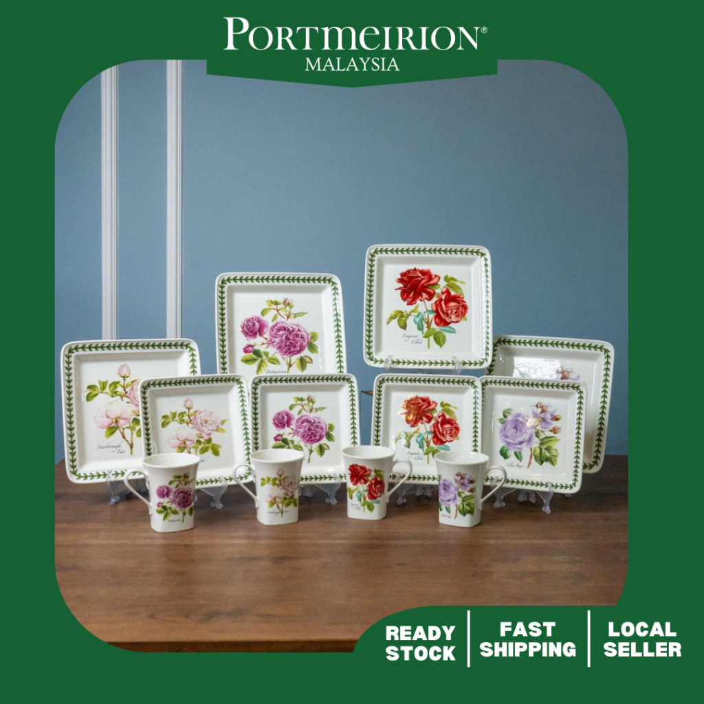 Portmeirion Botanic Roses 12 Piece Square Set (CHN) | Shopee Malaysia