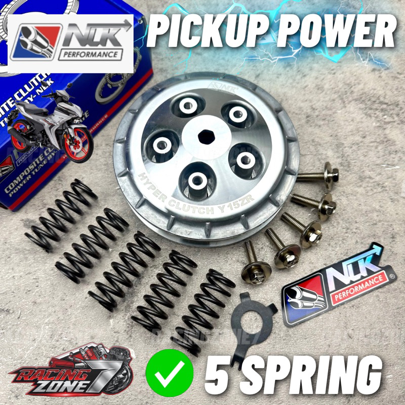 NLK PERFORMANCE HYPER CLUTCH 5 Spring Y15ZR Y16ZR LC135 V1-V8 Fi 4S 5S ...