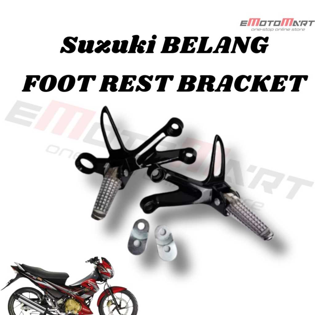 SUZUKI BELANG FOOT REST BRACKET WITH PEG (SET) FOOT REST STAY #READY ...