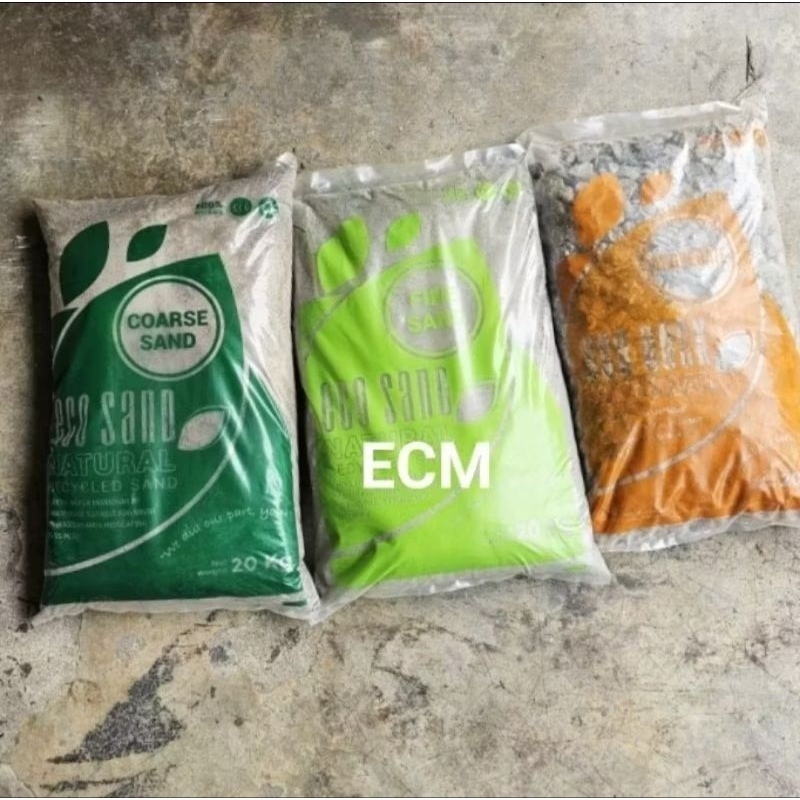 (20KG PACK) ECOSAND NATURAL RECYCLED SAND (FINE/ COARSE & AGGREGATES 3/ ...