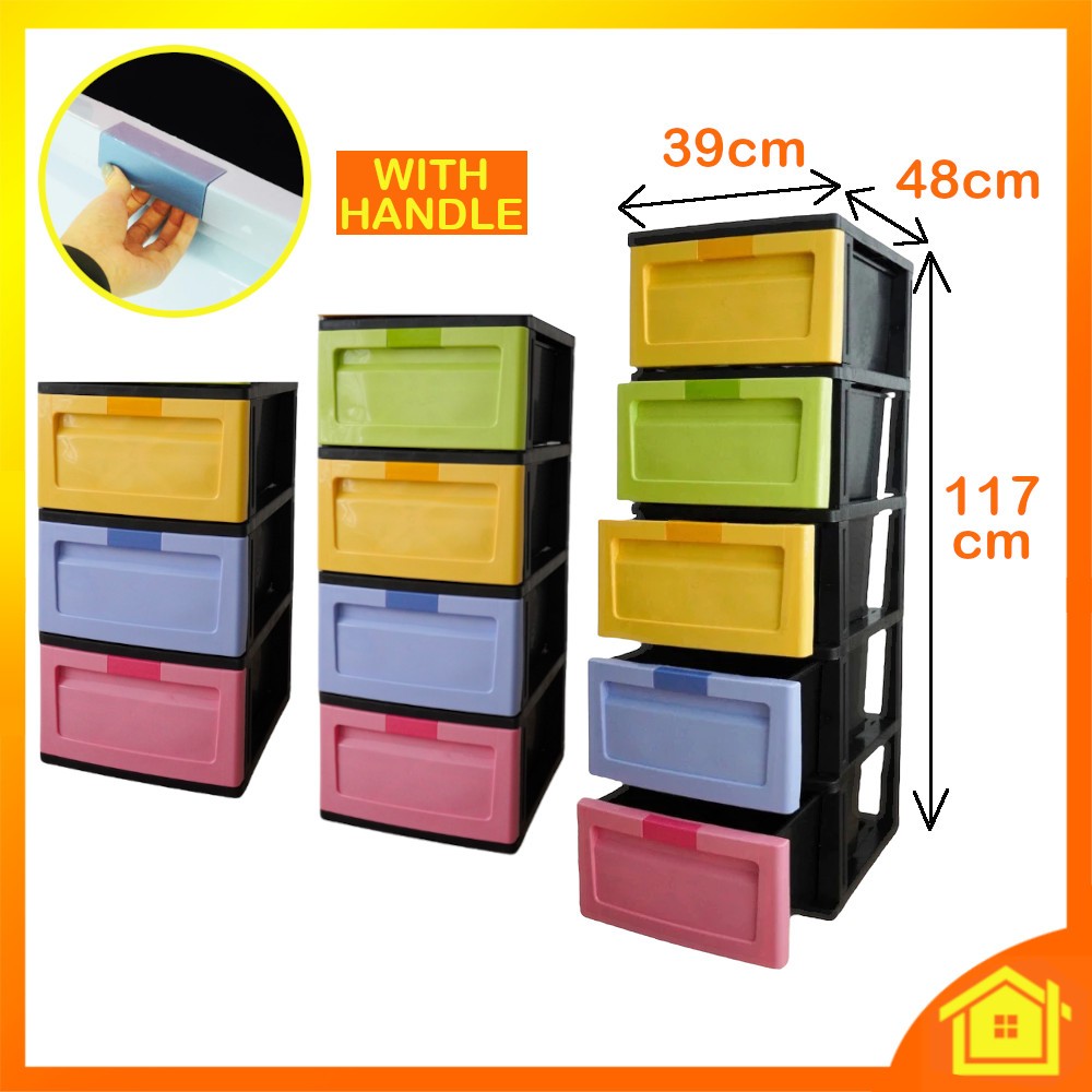 [OneHome] Plastic Drawer Storage Cabinet Cloth Organizer Kabinet Rak ...