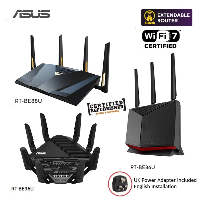 ASUS RT-BE88U BE86U BE98 WiFi 7 Router (PREOWNED UNIT) | Shopee Malaysia