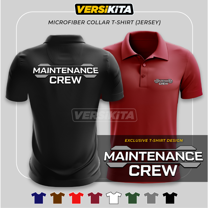 MAINTENANCE CREW V2 Microfiber Collar Jersey Short Sleeves T-Shirt ...