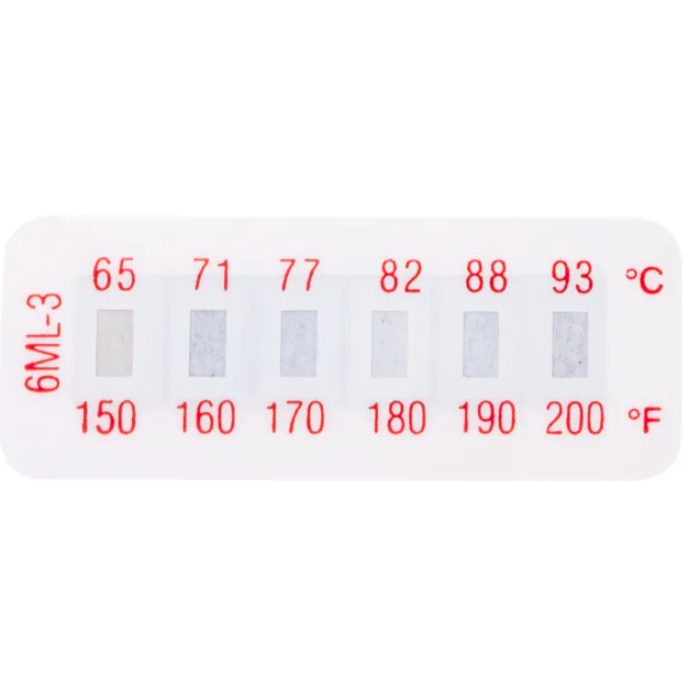 Non-Reversible Temperature Sensitive Label, 65°C to 93°C, 6 Levels ...