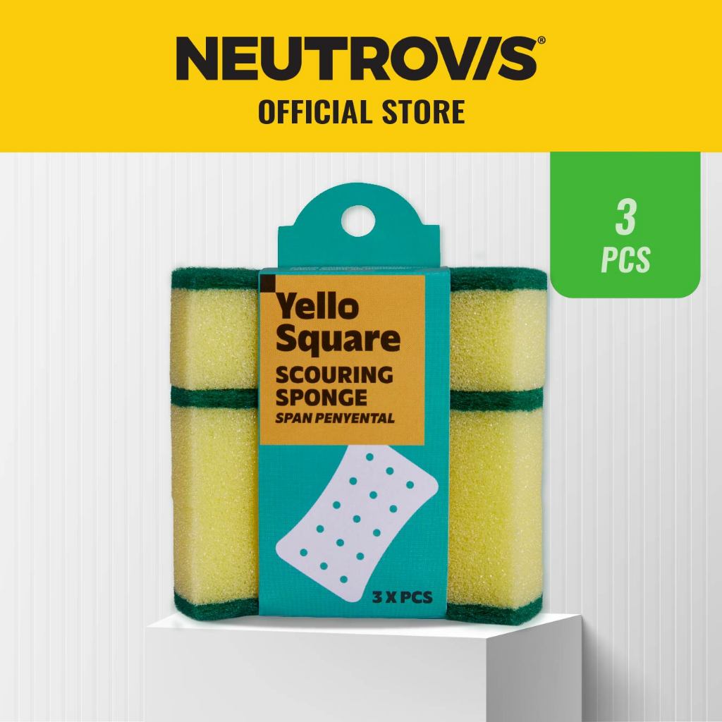 Yello Square Scouring Sponge (3pcs) | Shopee Malaysia