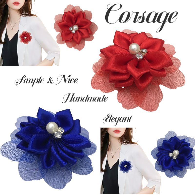 7cm Corsage Elegant brooch Pin Corsage Flower Wedding party event ...
