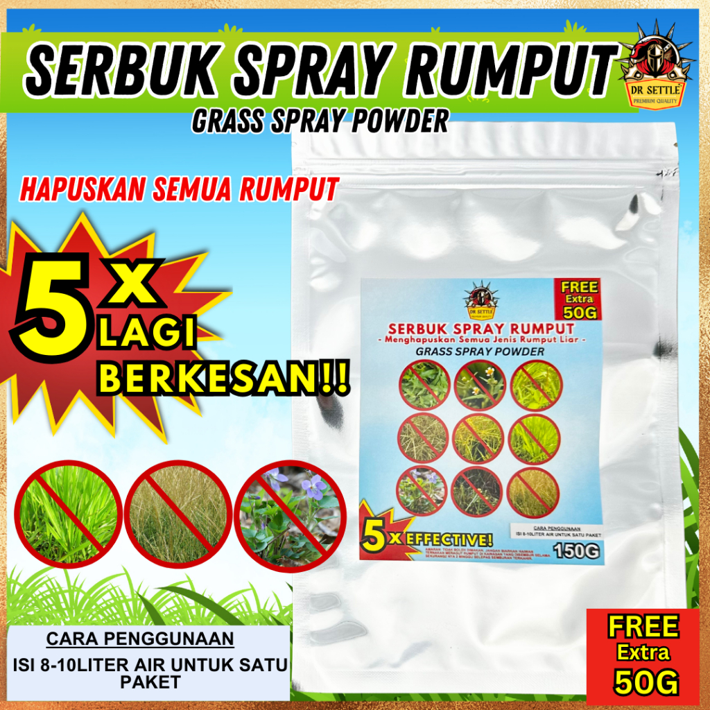 [150G] Dr Settle Spray Rumput Liar Serbuk Grass Control Spray | Shopee ...
