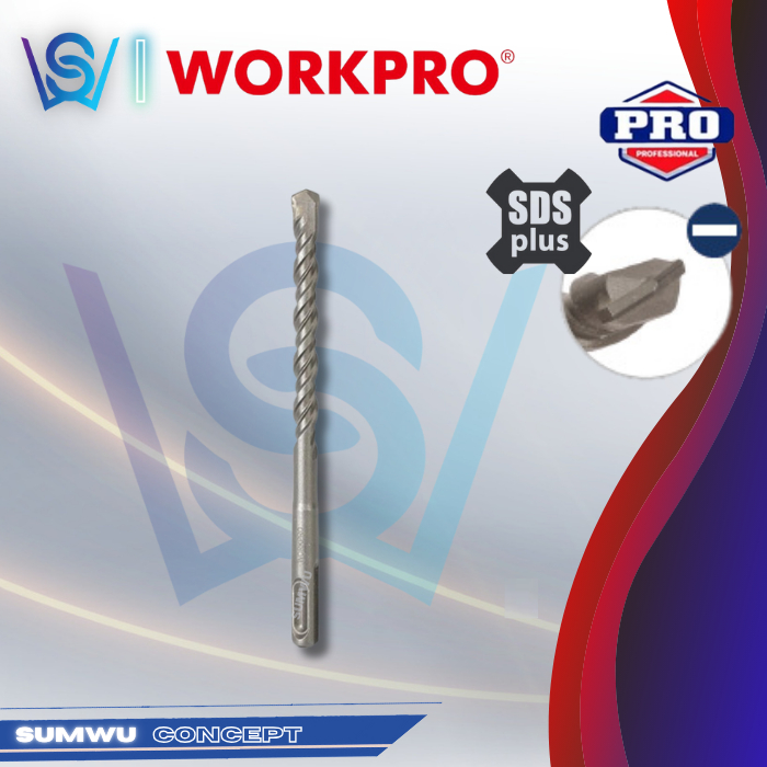 WORKPRO SDS-Plus Hammer Concrete Drill Bit 4/5/5.5mm Percussion Wall ...