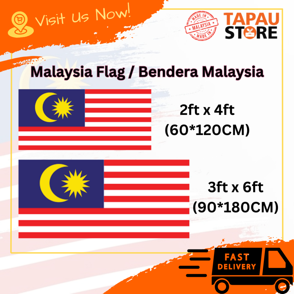 Malaysia Flag / Bendera Malaysia / Jalur Gemilang 2ft x 4ft (60*120CM ...