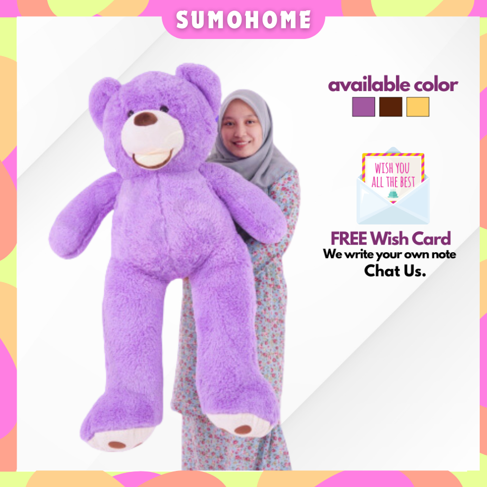 [SH] 150cm Giant Classic Teddy Bear Besar Plain Bear Plushie Doll DIY ...