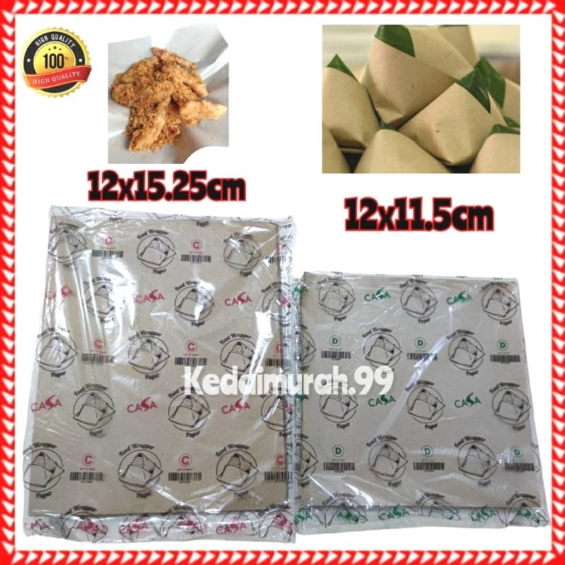Paper Food Wrapper/Kertas Pembungkusan Makanan/Kertas Minyak/Brown ...