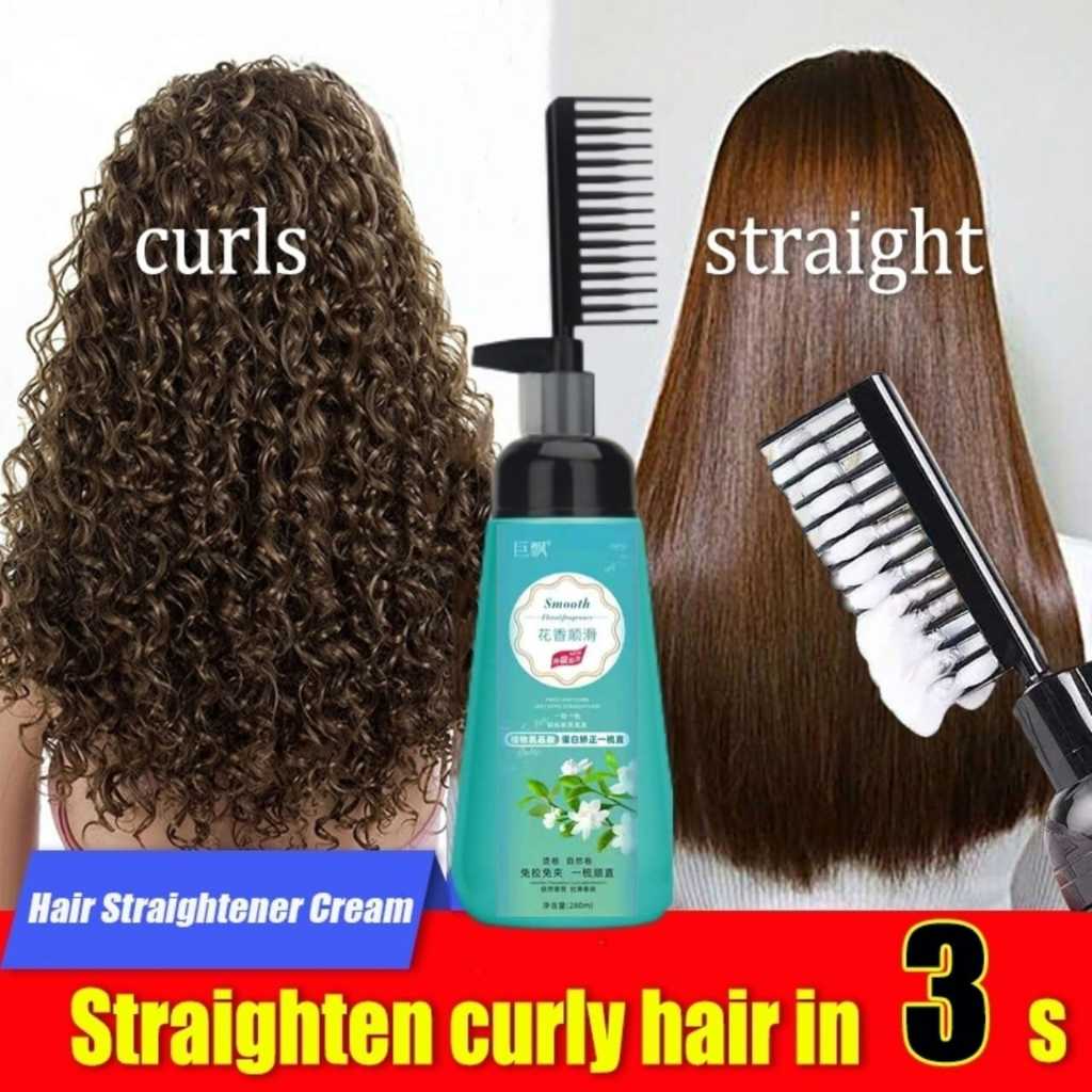 South Korea hair straightener cream keratin treatment ubat lurus rambut ...