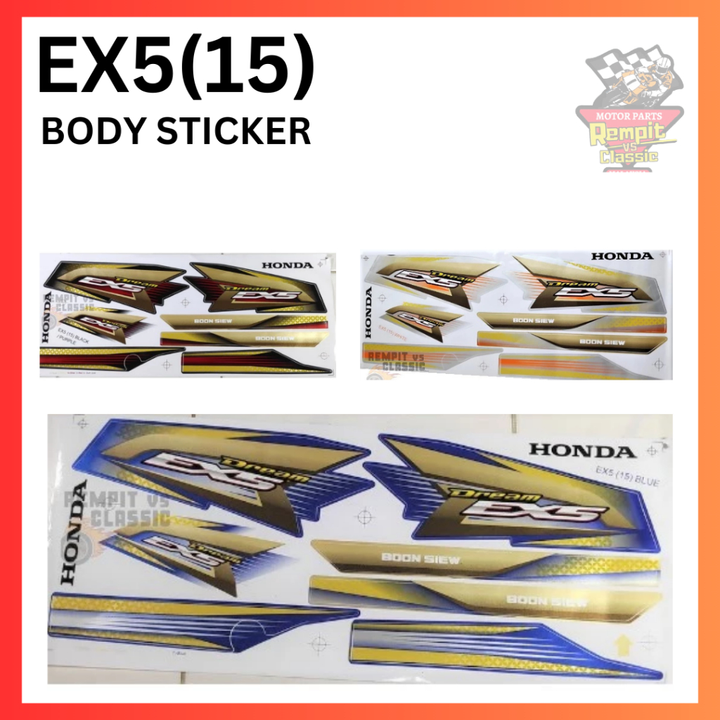 REMPIT Ex5 (15) Cover Set Sticker ( Pm Admin Dulu ) | Shopee Malaysia
