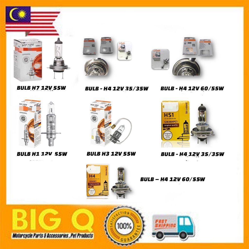 BULB H7 12V 55W (O)/BULB - H4 12V 35/35W (O)/BULB - H4 12V 60/55W (O)/BULB H1 12V 55W (O)/BULB ...