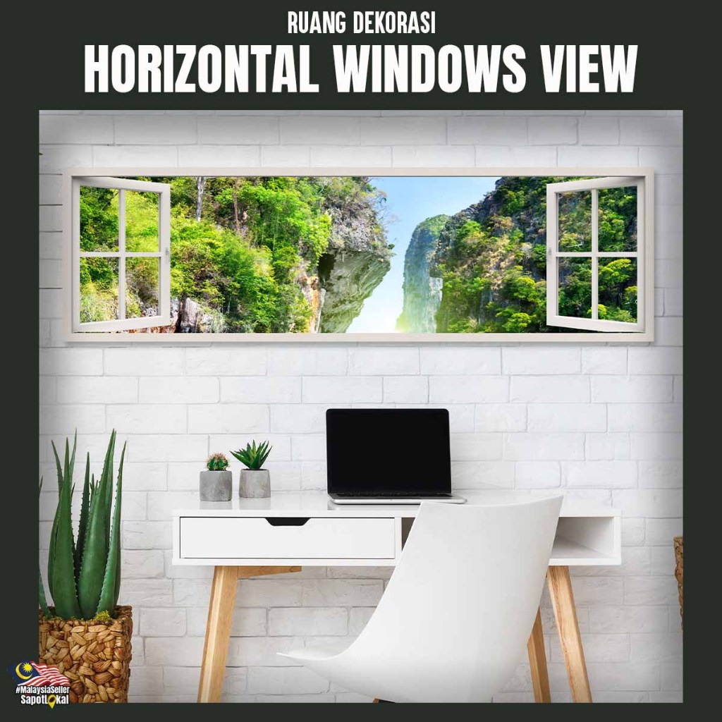 Backdrop HIASAN TINGKAP DINDING PANJANG | Gambar Permandangan | 3D Wall ...