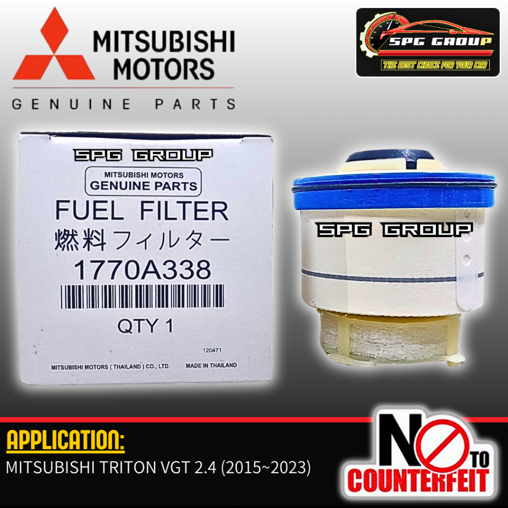 100% GENUINE MITSUBISHI FUEL FILTER 1770A338 TRITON 2.4 VGT (2016-2023 ...